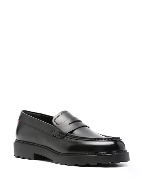 Bally Logo-debossed Leather Loafers