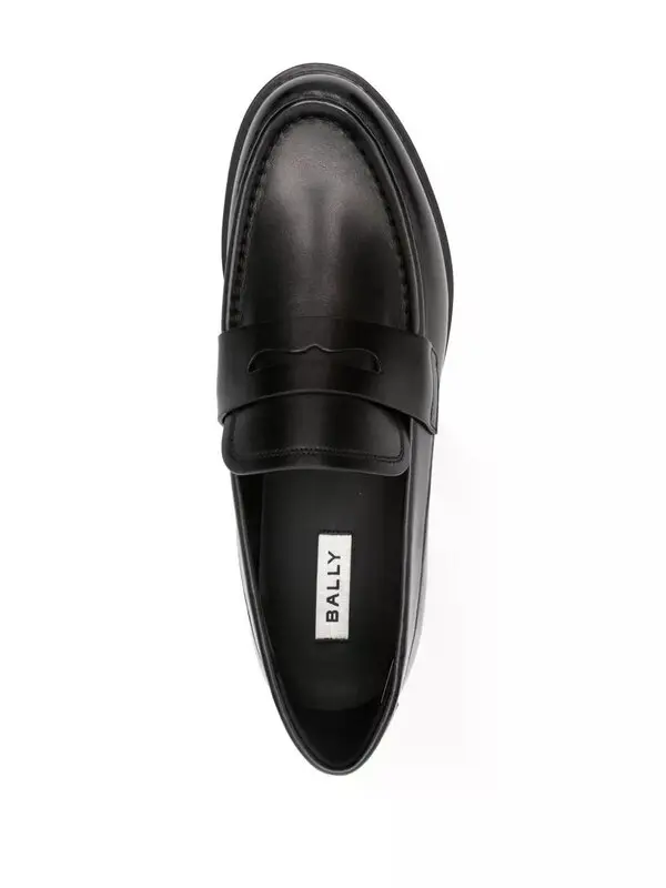 Bally Logo-debossed Leather Loafers