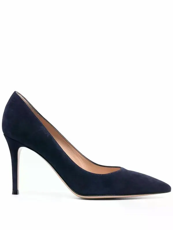 GIANVITO ROSSI 85mm Suede Pumps - Blue