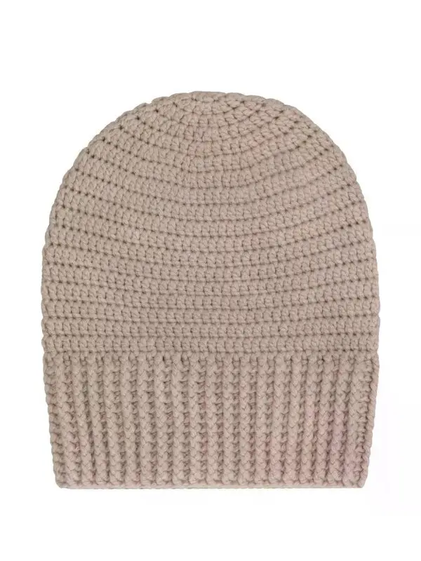 Malo Crochet-knit Beanie - Neutrals