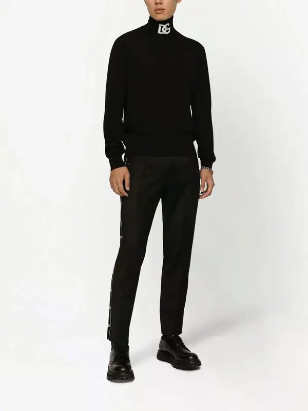 Dolce & Gabbana Logo-trim Tailored Trousers