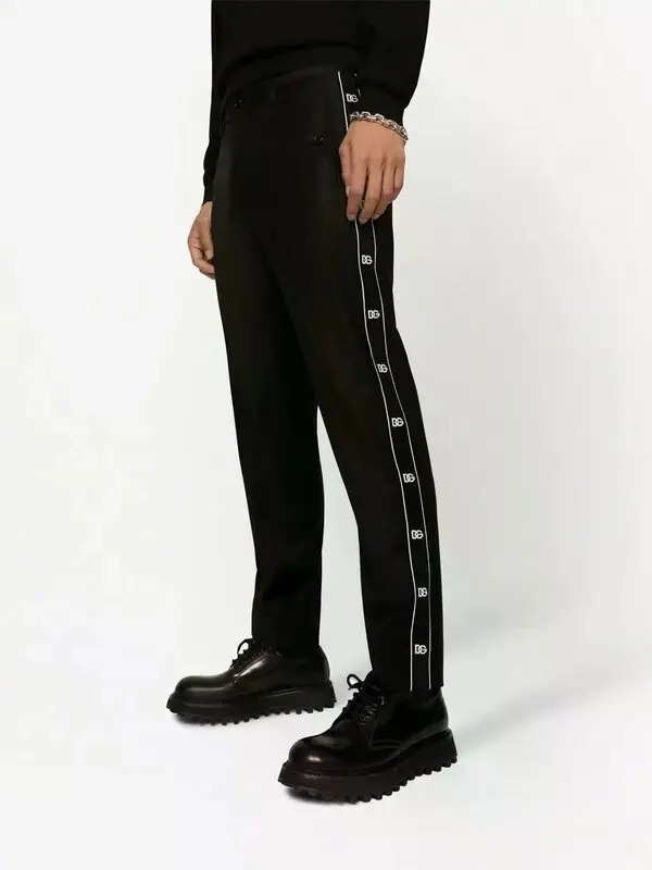 Dolce & Gabbana Logo-trim Tailored Trousers