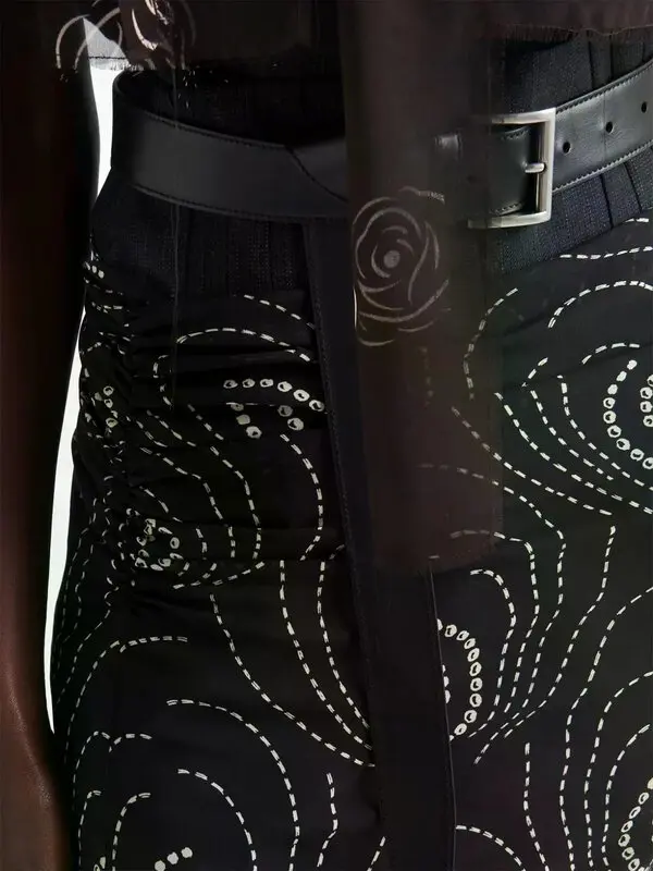 Prada Abstract-print Midi Pencil Skirt