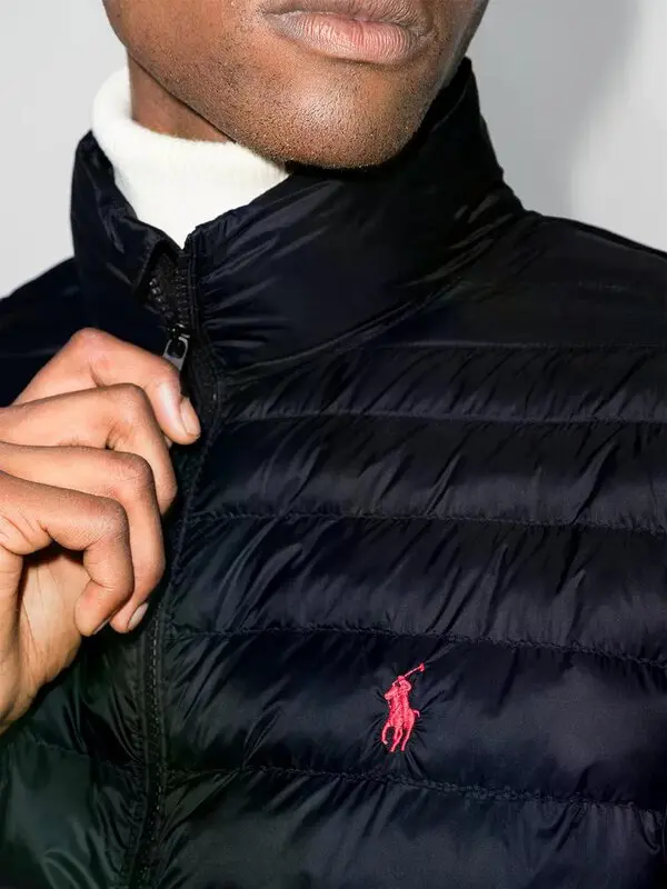 Polo Ralph Lauren Padded Jacket With Logo - Blue