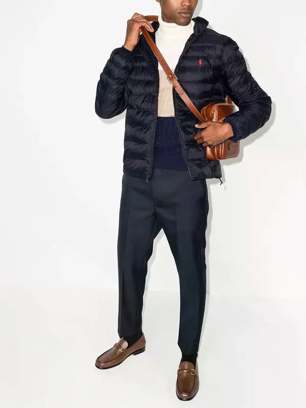 Polo Ralph Lauren Padded Jacket With Logo - Blue