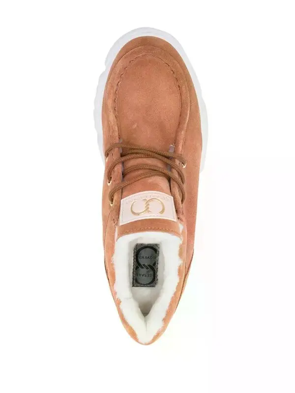 Casadei Shearling-lined Mid-top Sneakers