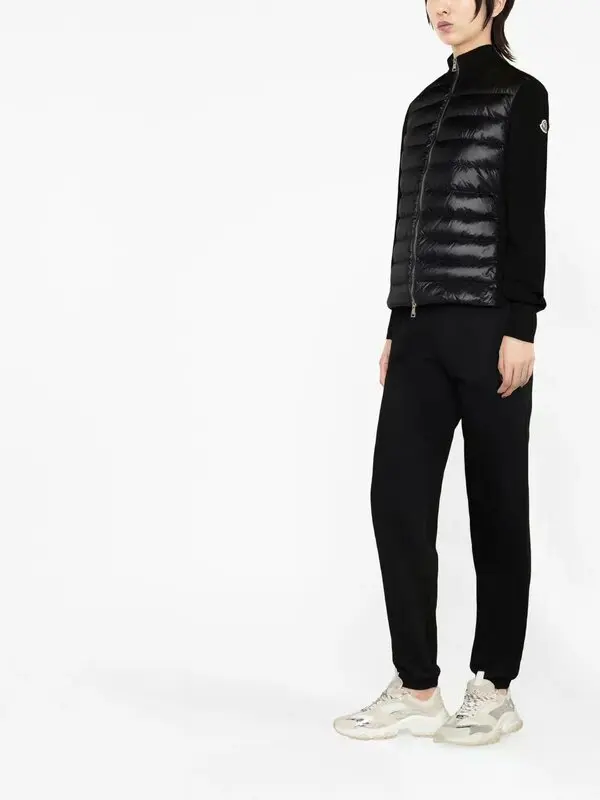 Moncler Quilted-panel Knit Cardigan
