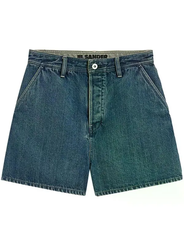 JIL SANDER High-rise Denim Shorts - Blue