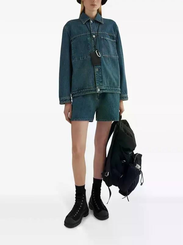 JIL SANDER High-rise Denim Shorts - Blue