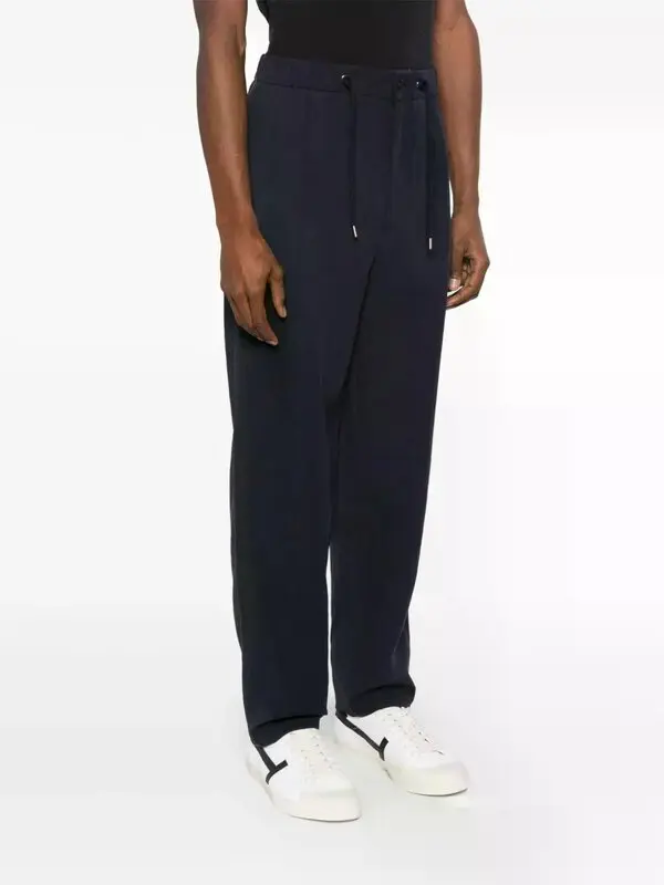 Giorgio Armani Pleat-detail Linen Trousers - Blue