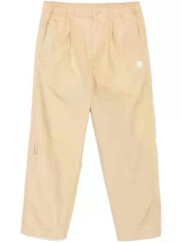 AAPE BY *A BATHING APE Logo-patch Trousers - Neutrals