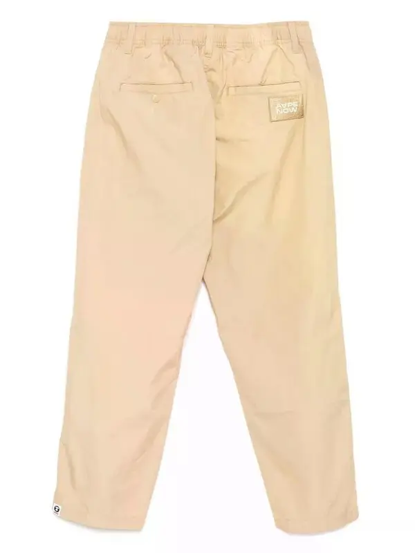 AAPE BY *A BATHING APE Logo-patch Trousers - Neutrals