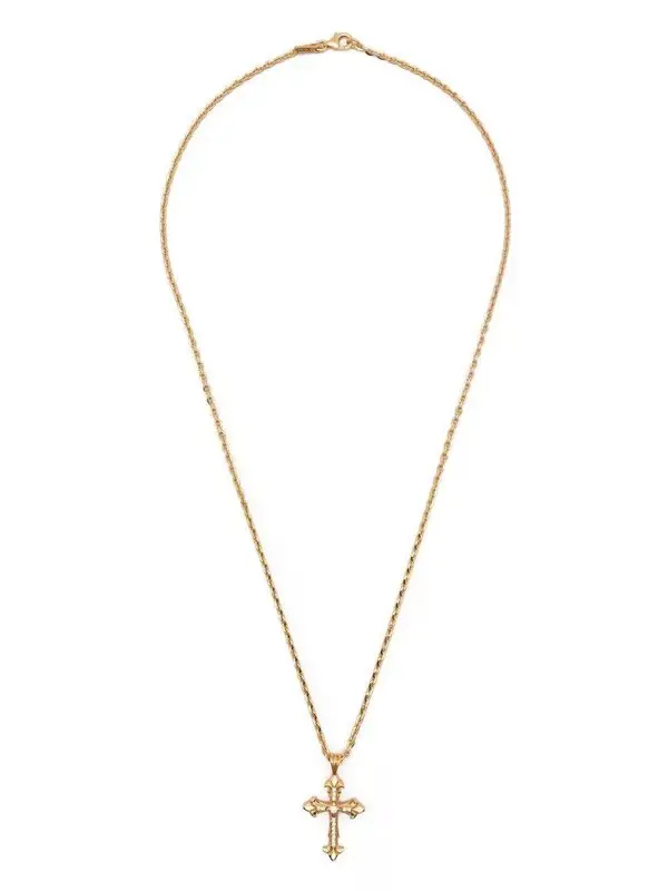 Emanuele Bicocchi Fleury Cross-pendant Necklace - Gold