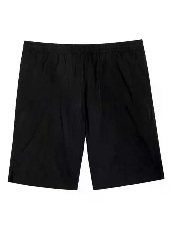 AMI Paris De Coeur-plaque Swim Shorts - Black