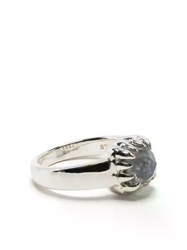 STOLEN GIRLFRIENDS CLUB Baby Clawn Moon Stone Ring - Silver
