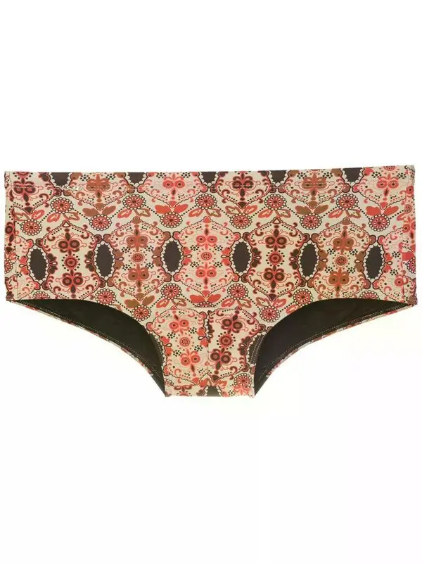 AMIR SLAMA Abstract-print Swim Trunks - Multicolour