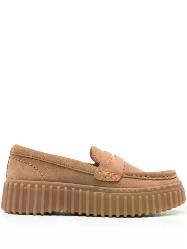 Clarks Torhill Penny Flatform Loafers