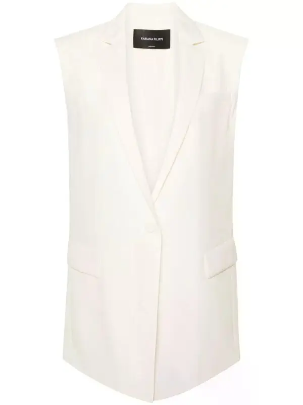 Fabiana Filippi Single-breasted Waistcoat In Virgin Wool Blend