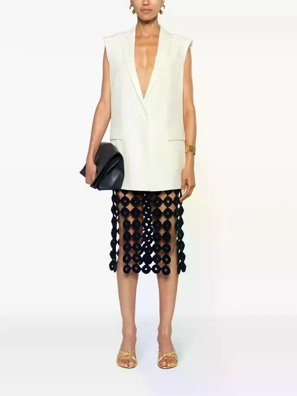 Fabiana Filippi Single-breasted Waistcoat In Virgin Wool Blend