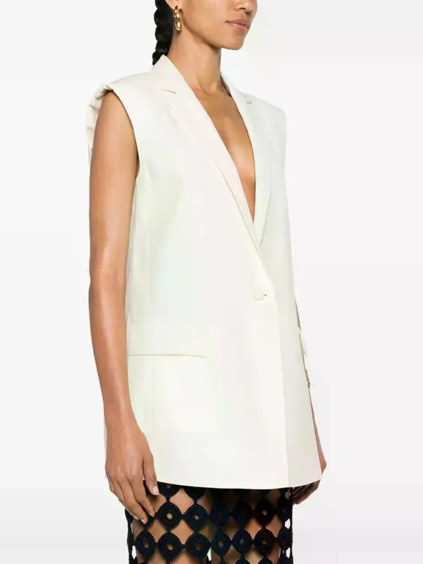 Fabiana Filippi Single-breasted Waistcoat In Virgin Wool Blend
