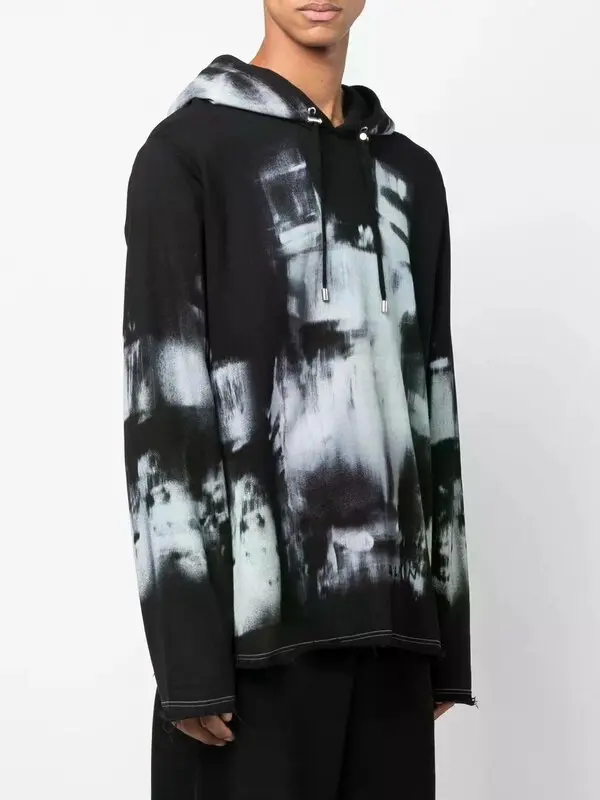 Balmain Graphic Print Hoodie
