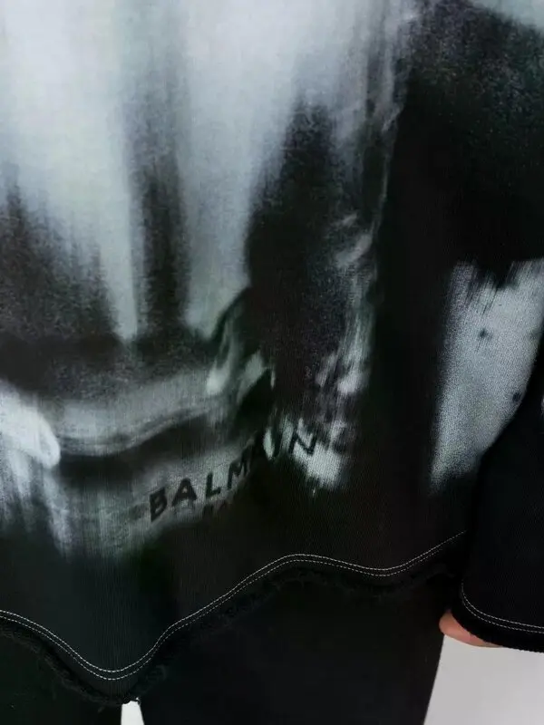 Balmain Graphic Print Hoodie