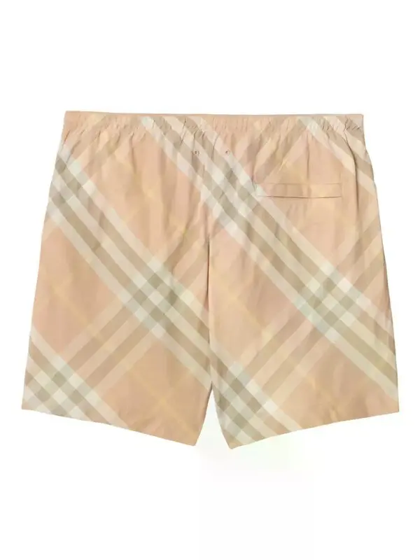 Burberry Checked Swim Shorts - Neutrals