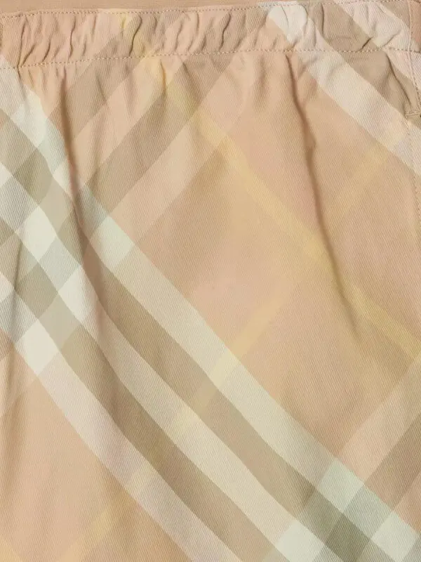 Burberry Checked Swim Shorts - Neutrals