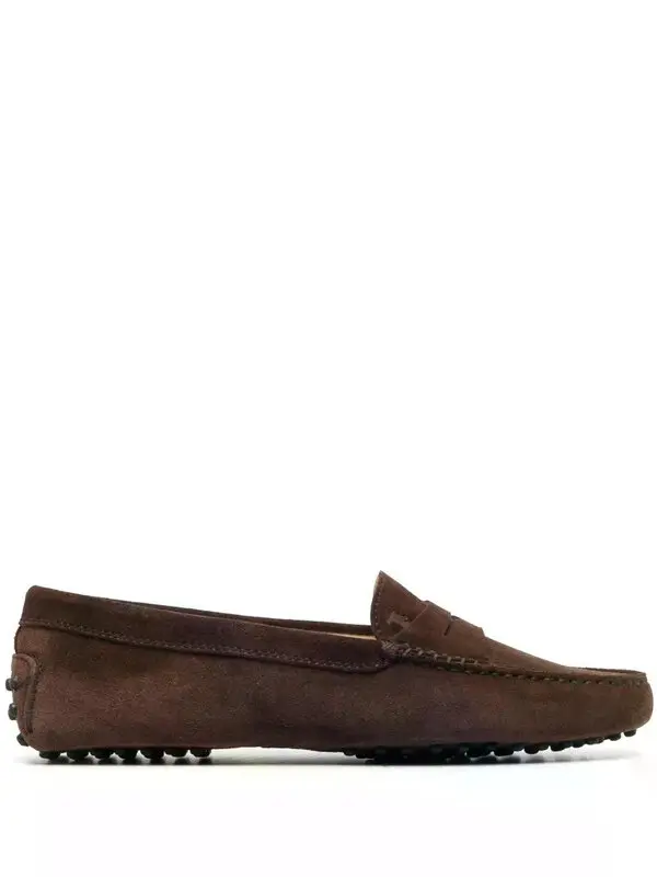 TOD'S Gommino Suede Driving Moccasins - Brown