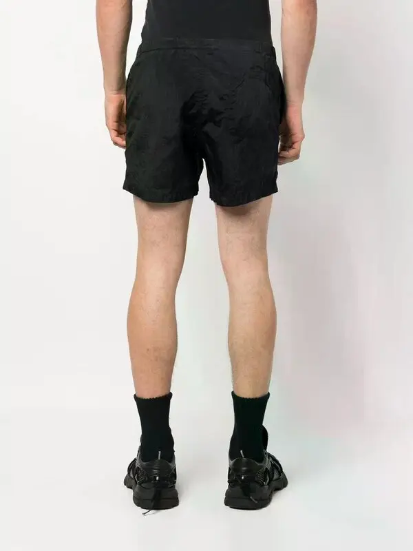 Stone Island Compass-motif Swim Shorts - Black
