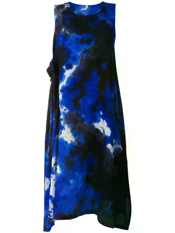 Y’s Sleeveless Tie-dye Dress - Blue
