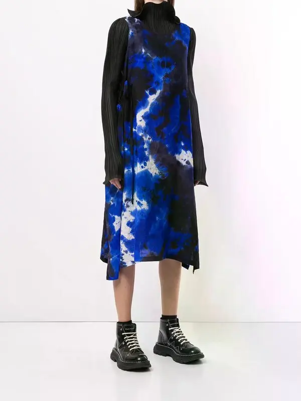 Y’s Sleeveless Tie-dye Dress - Blue