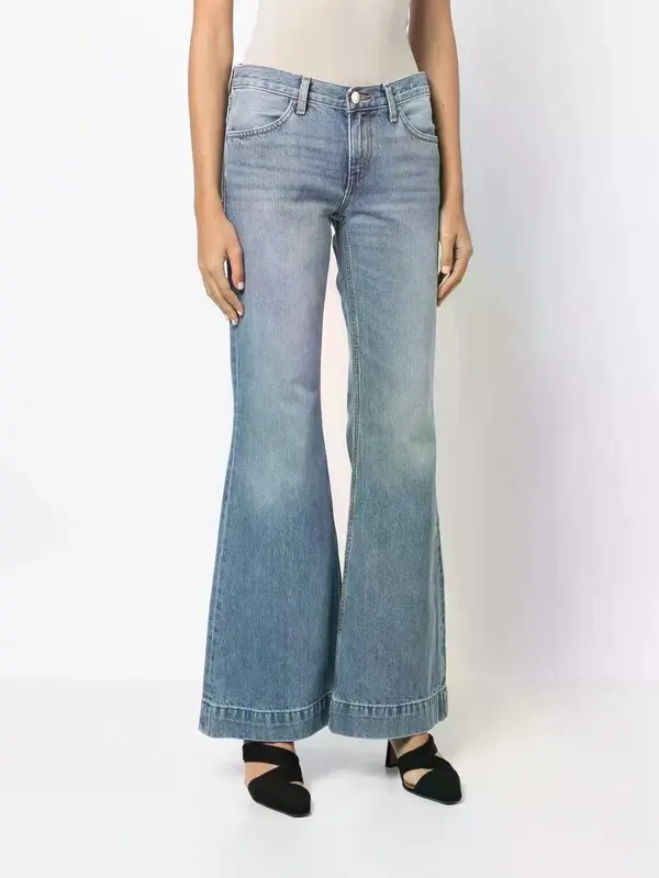 RE/DONE 70s Low-rise Flared Jeans - Blue