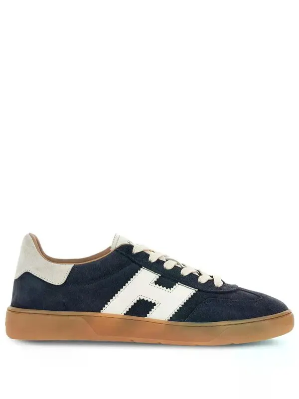Hogan Logo-patch Leather Sneakers - Blue