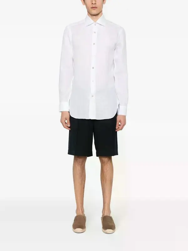Kiton Poplin Linen Shirt