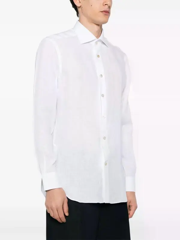 Kiton Poplin Linen Shirt