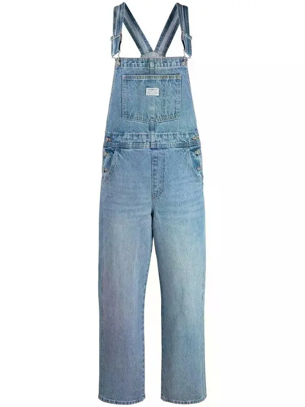 LEVI'S Logo-patch Denim Dungarees - Blue
