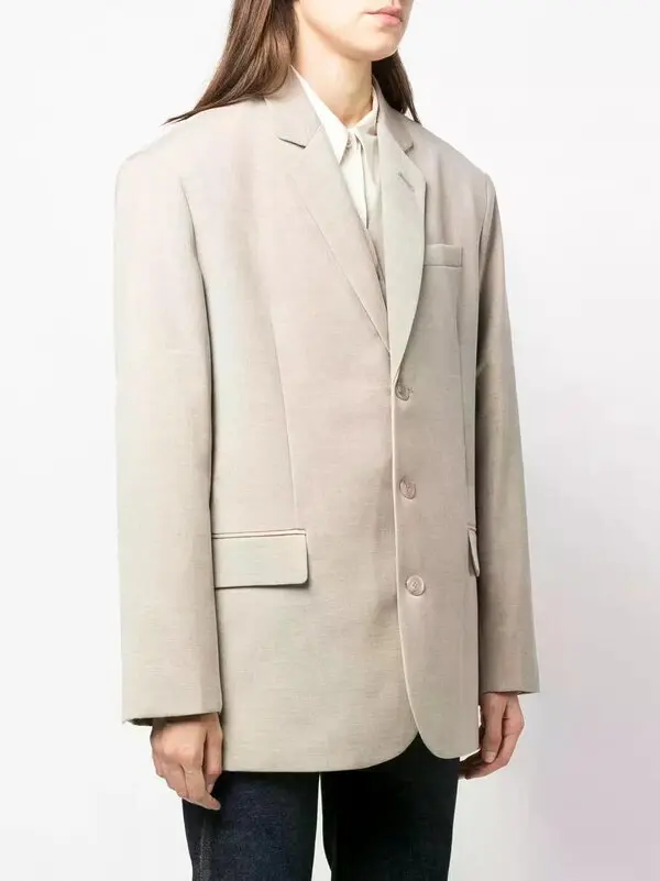 THE FRANKIE SHOP Gelso Oversized Blazer - Neutrals