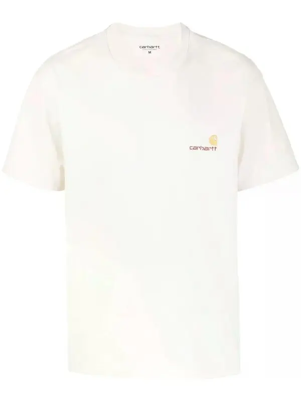 Carhartt Work In Progress Logo-embroidered Organic Cotton T-shirt - Neutrals