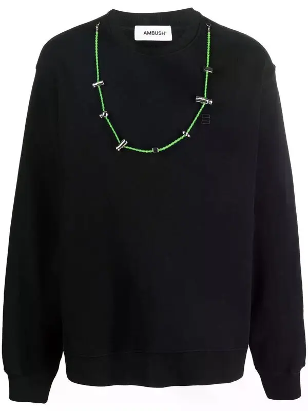 AMBUSH Stoppers Crew Neck Sweatshirt - Black