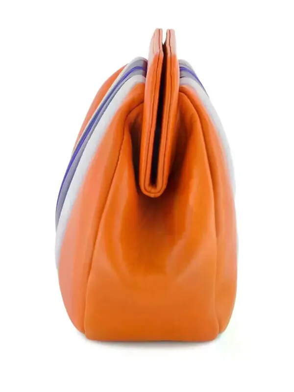 PAULA Striped Clutch Bag - Orange