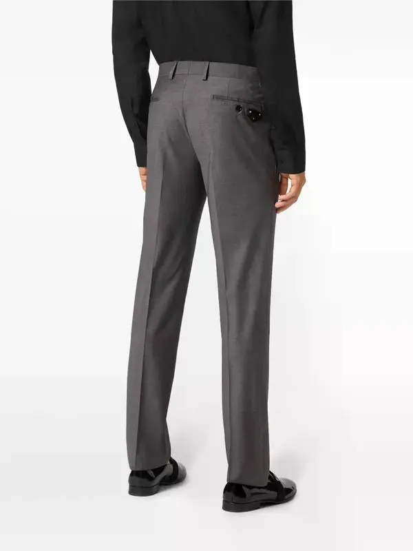 Philipp Plein Straight-leg Wool-blend Trousers