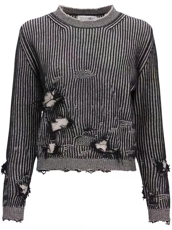 MAISON MARGIELA Distressed-effect Knitted Jumper