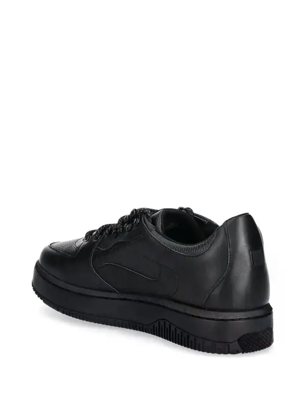 Hugo Leather Lace-up Round Toe Sneakers