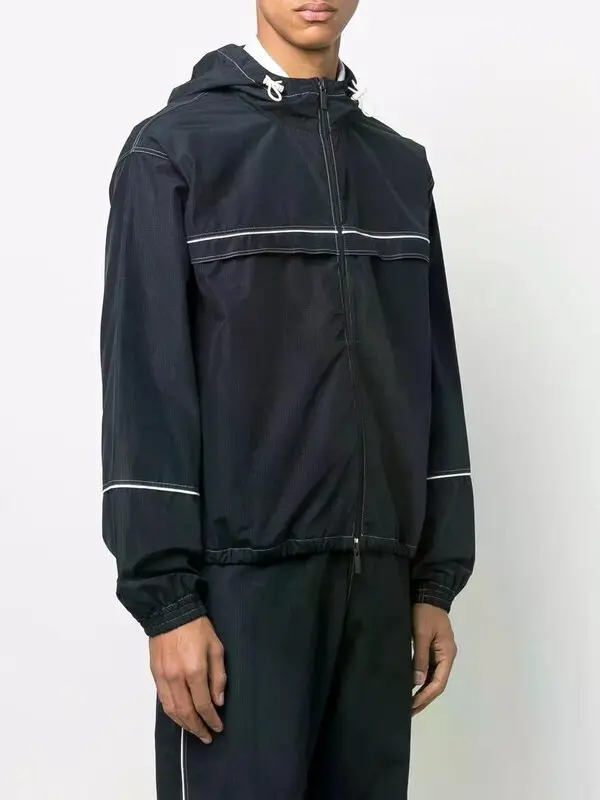 Thom Browne Contrast-stitch Hooded Track Jacket
