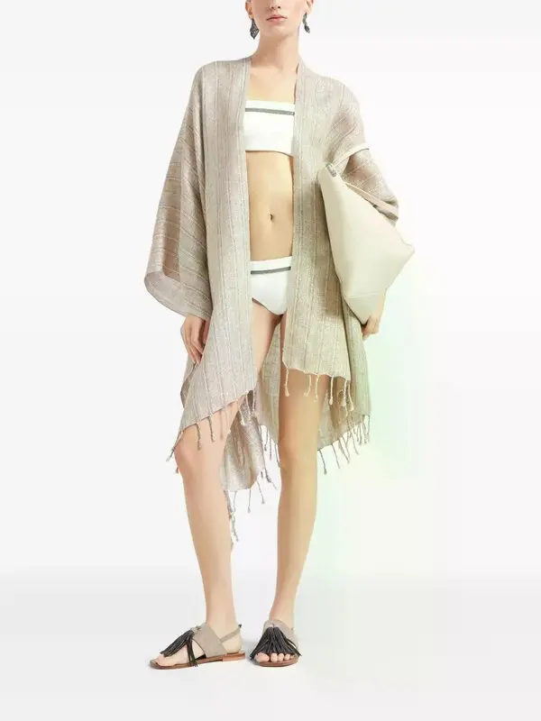 Brunello Cucinelli Monili Embellished Bandeau Bikini Top