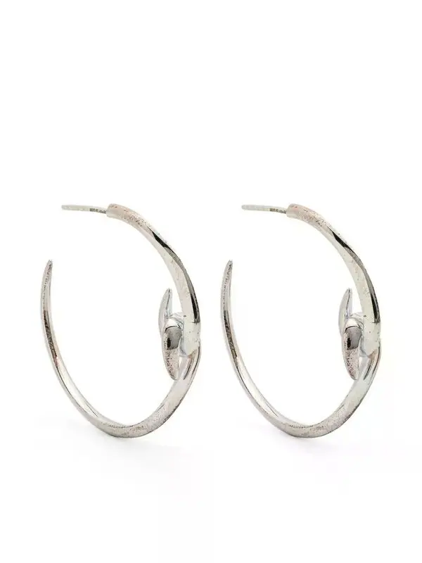 SHAUN LEANE Hook Hoop Earrings - Silver