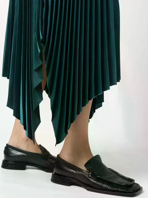 JOSEPH Ade Pleated Midi Skirt - Green