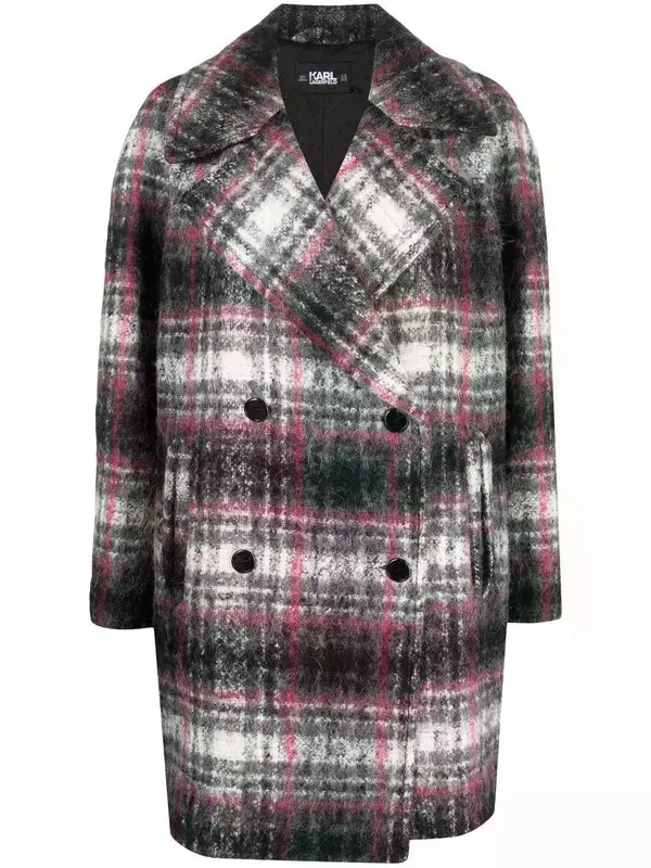 Karl Lagerfeld Checked Double-breasted Coat