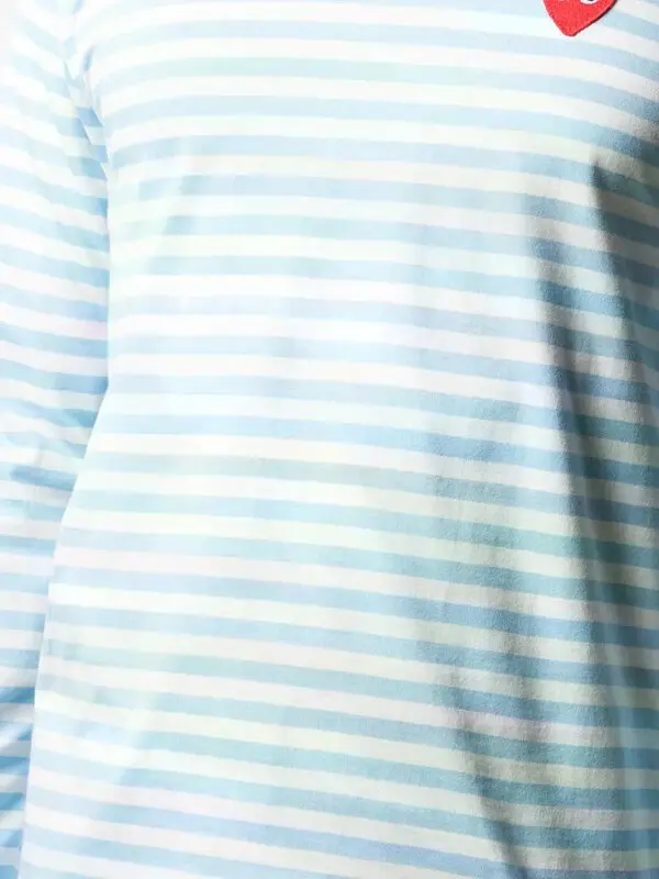 Play Comme Des Garcon Striped Logo T-shirt